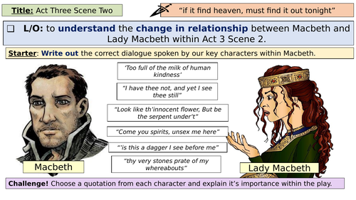 Act 3 Scene 2 Macbeth | Teaching Resources