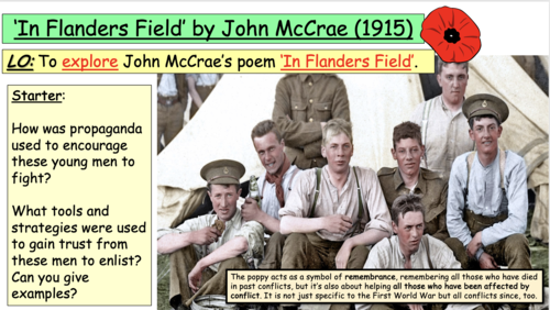 In Flanders Fields | Teaching Resources