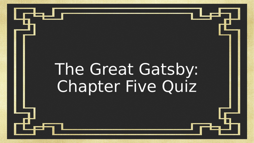 The Great Gatsby by F.Scott Fitzgerald PowerPoint Quizzes | Teaching ...