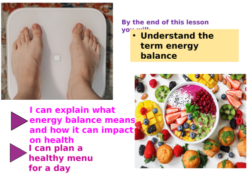 Energy Balance Lesson | Teaching Resources