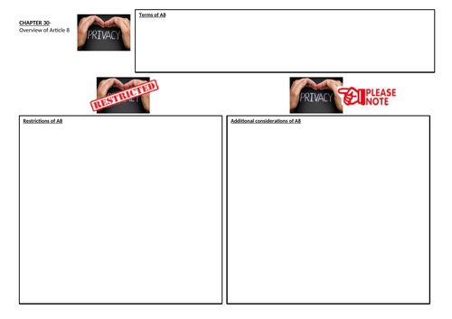 Human Rights Article 8 (Right to Privacy) - A2 LAW | Teaching Resources