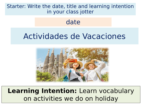 Las Vacaciones - ¿Qué te gusta hacer? | Teaching Resources