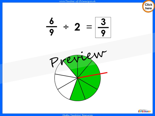 Dividing Fractions by Integers - Year 6 | Teaching Resources
