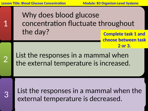 Control of Blood Glucose Concentration | Teaching Resources