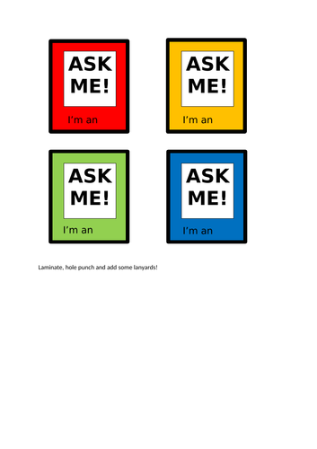 Ask me I'm an Expert! | Teaching Resources