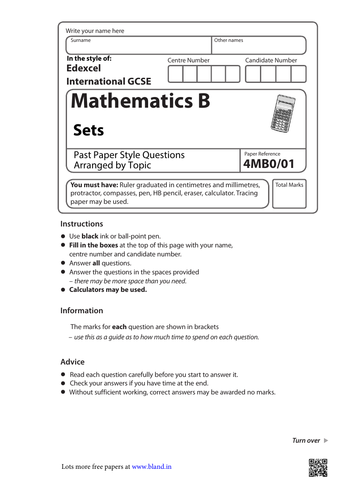 Sets and Venn Diagrams | Teaching Resources