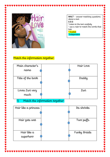Hair Love Matthew Cherry Sequence of Guided / Shared Reading | Teaching ...