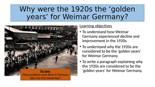 Why were the 1920s the 'golden years' for the Weimar Republic ...