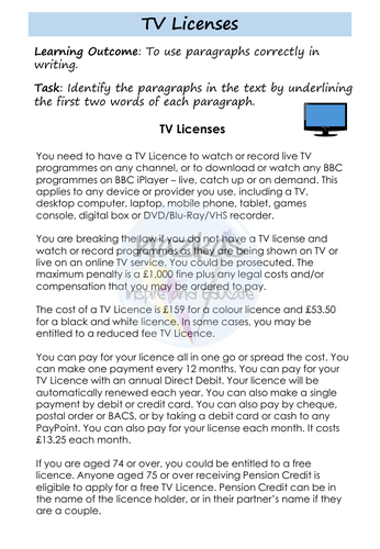 English Functional Skills - Entry Level 3 - Writing Composition ...