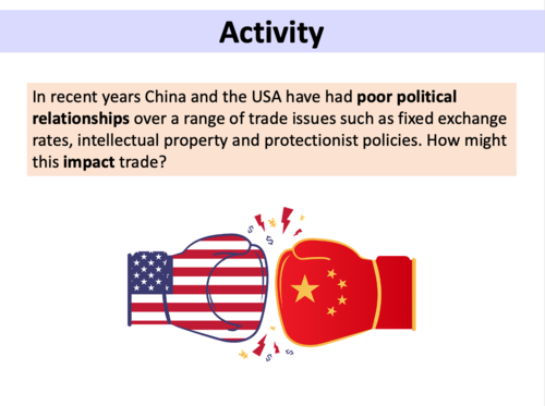 Restrictions on Free Trade - A Level Economics | Teaching Resources