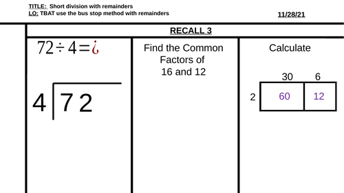 Division with remainders | Teaching Resources