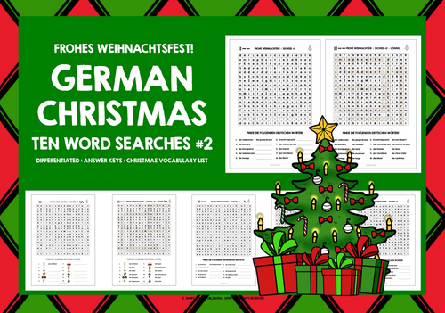 GERMAN CHRISTMAS WORD SEARCHES #2 | Teaching Resources