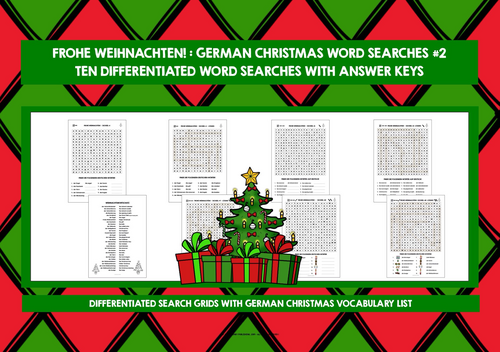 GERMAN CHRISTMAS WORD SEARCHES #2 | Teaching Resources