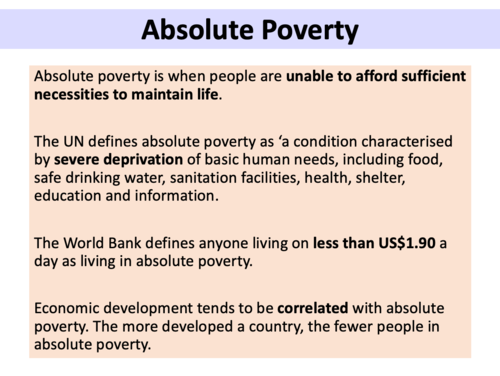 Poverty and Inequality (Topic 4.2) - A Level Economics | Teaching Resources
