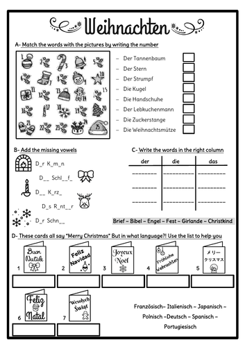KS3 German- Christmas booklet | Teaching Resources