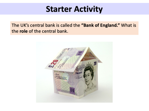 Central Banks and Market Failure - A Level Economics | Teaching Resources