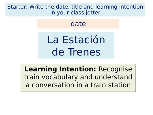 En la estación de trenes - Spanish Train Station PowerPoint | Teaching ...