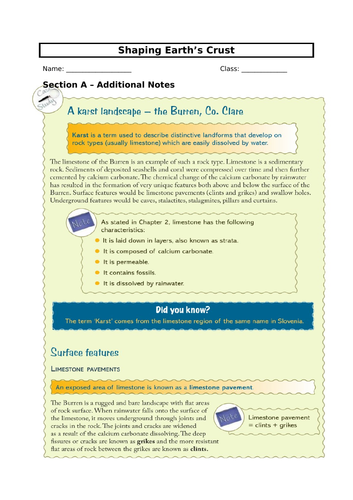 Geography Worksheet Bundle- Shaping the Earths crust | Teaching Resources