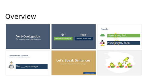 Verb Conjugation - Tense and Plural Nouns | Teaching Resources