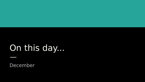'On This Day...' - Daily History Fact | Teaching Resources