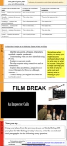 An Inspector calls essay writing lesson | Teaching Resources