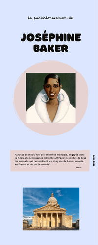 Josephine Baker au Panthéon ! KS2/KS3/KS4/KS5 | Teaching Resources