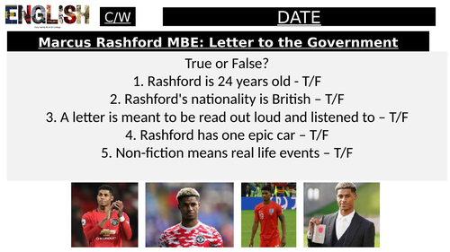 Marcus Rashford Letter to Government AFOREST Ethos, Pathos, Logos ...
