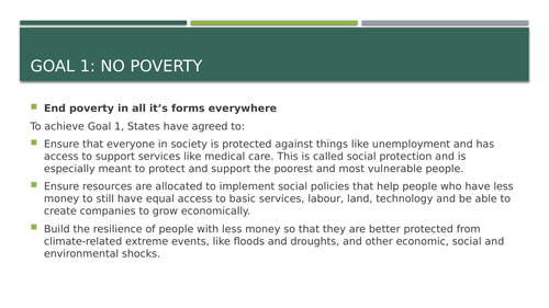 Sustainable Development Goals lesson | Teaching Resources