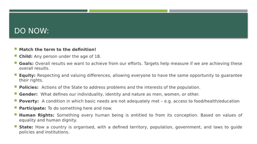 Sustainable Development Goals lesson | Teaching Resources