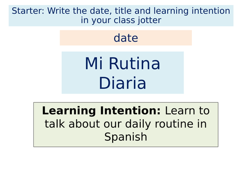 Mi Rutina Diaria - Spanish Daily Routine | Teaching Resources