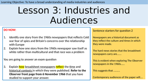 Newspapers OCR Media Studies GCSE | Teaching Resources