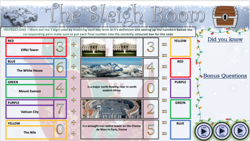 Christmas Geography Quiz Escape | Teaching Resources