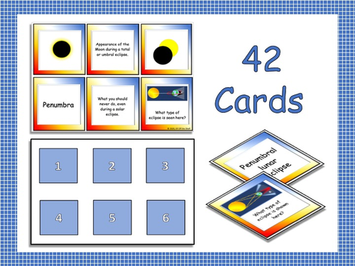 Light - Shadows and Lunar and Solar Eclipses - Find the Pair Game KS3 ...