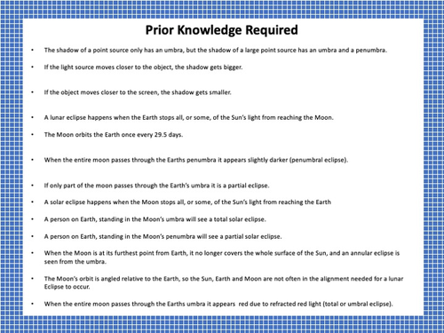 Light - Shadows and Lunar and Solar Eclipses - Find the Pair Game KS3 ...