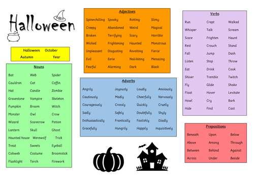 Word Bank - Halloween | Teaching Resources