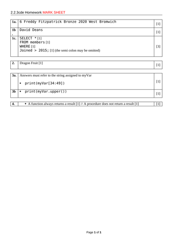 J277 OCR 2.2 Programming Fundamentals | Teaching Resources
