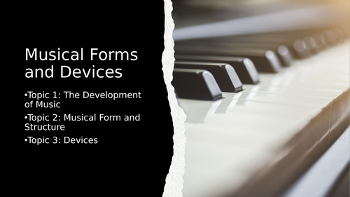 Musical Forms and Devices Eduquas GCSE Music | Teaching Resources