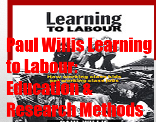 Paul Willis Learning to Labour | Teaching Resources