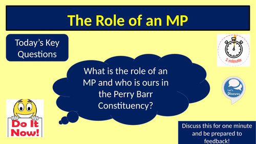 The Role of an MP Assembly, Tutor Time, Citizenship | Teaching Resources