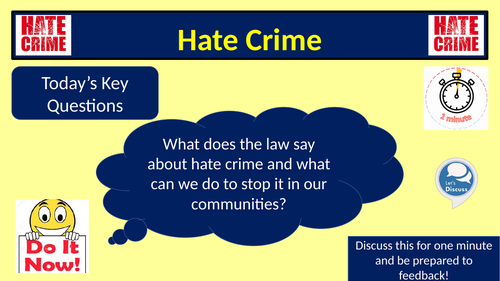 Hate Crime Assembly, Tutor Time, PSHE | Teaching Resources