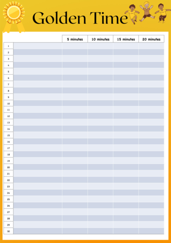 New! Golden Time Chart! | Teaching Resources
