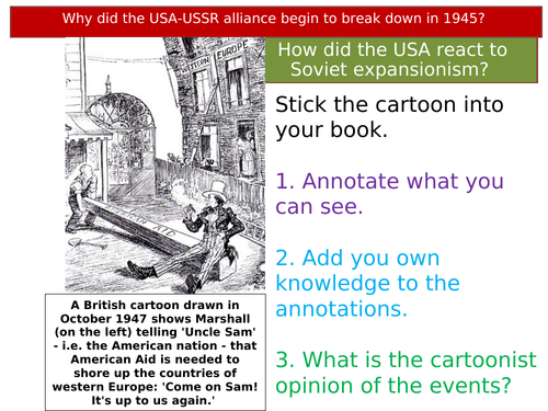 IGCSE History Origins of Cold War | Teaching Resources