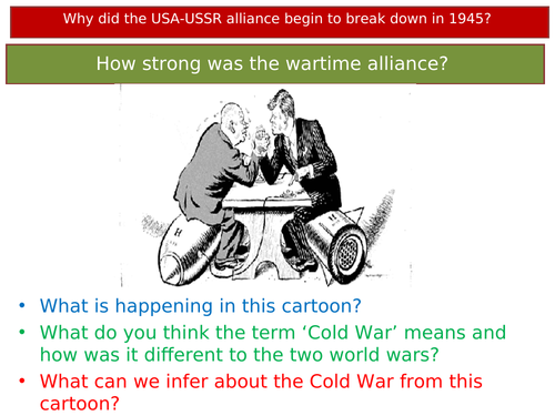 IGCSE History Origins of Cold War | Teaching Resources