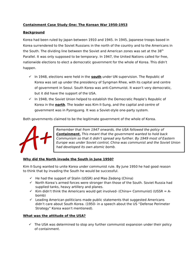 IGCSE History Containment | Teaching Resources
