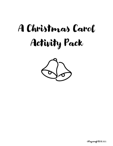 A Christmas Carol by Charles Dickens Booklet of 18 Activities ...