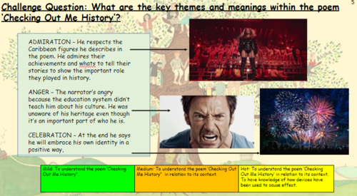'Checking Out Me History' by John Agard Differentiated Lesson ...