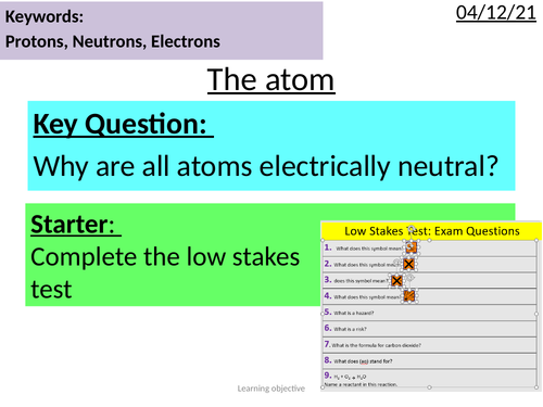 Chemistry Topic 1 - Key Concepts [All Lessons on PowerPoint] | Teaching ...