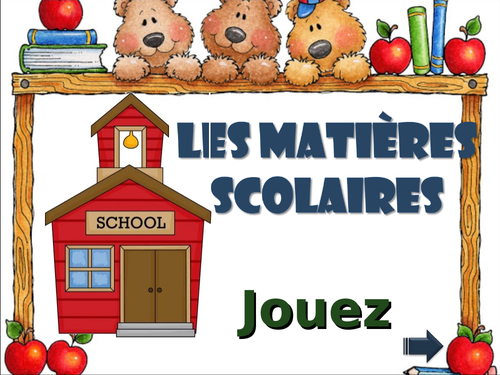 Les matières scolaires / School subjects | Teaching Resources