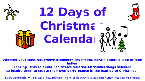 12 Days of Christmas Calendar | Teaching Resources