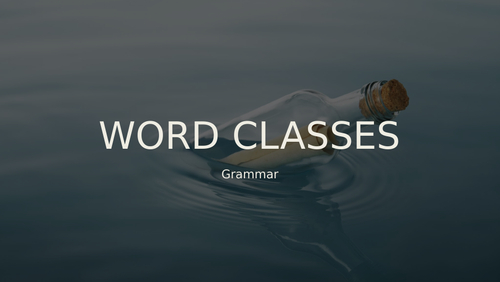 Word classes | Teaching Resources